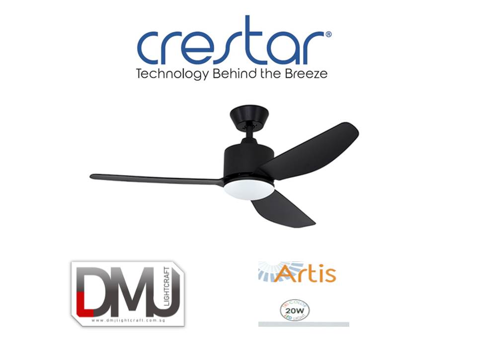 CRESTAR ARTIS 3 BLADES DC CEILING FANS 40" / 46" – DMJ_LIGHTCRAFT